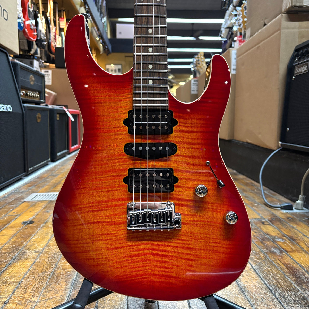 Suhr Modern Plus Electric Guitar Fireburst w/Padded Gig Bag – Music Makers