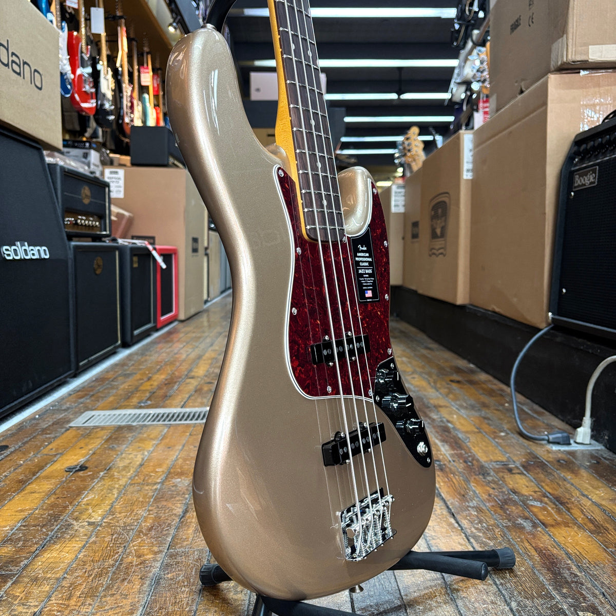 Fender American Professional Classic Jazz Bass Faded Firemist Gold w/P ...