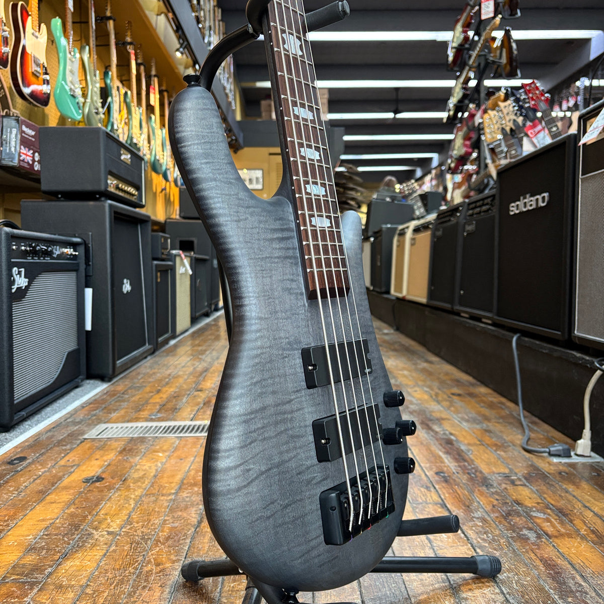 Spector Euro5 LX 5-String Bass Guitar Trans Black Stain Matte w/Padded ...