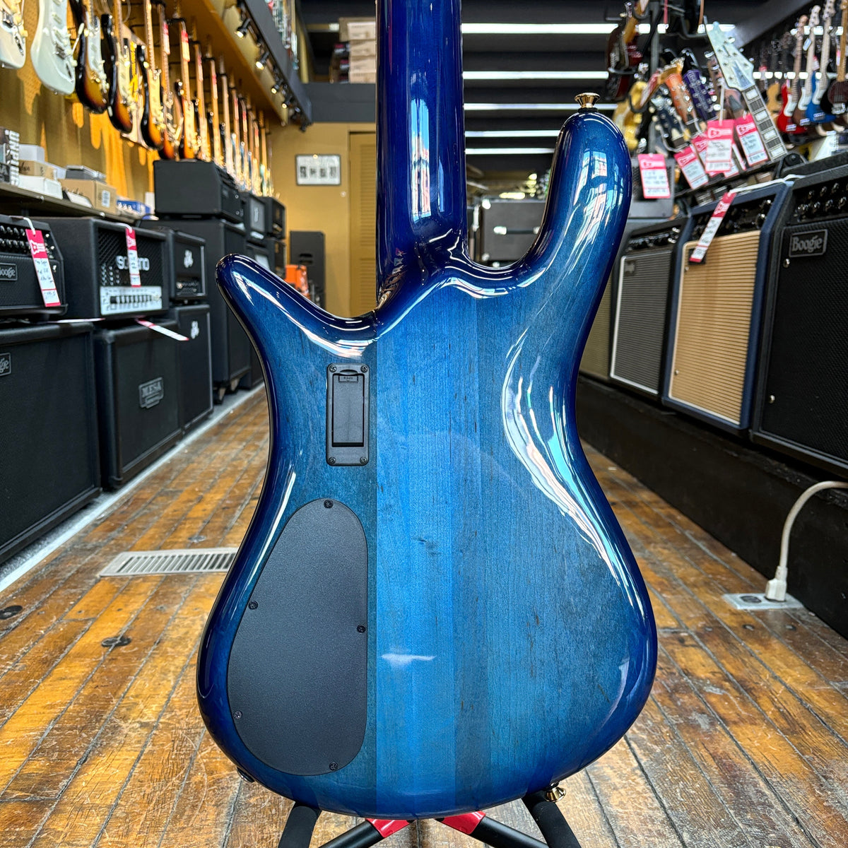 Spector Euro 5 LT 5-String Bass Guitar Blue Fade Gloss w/Padded Gig Ba ...