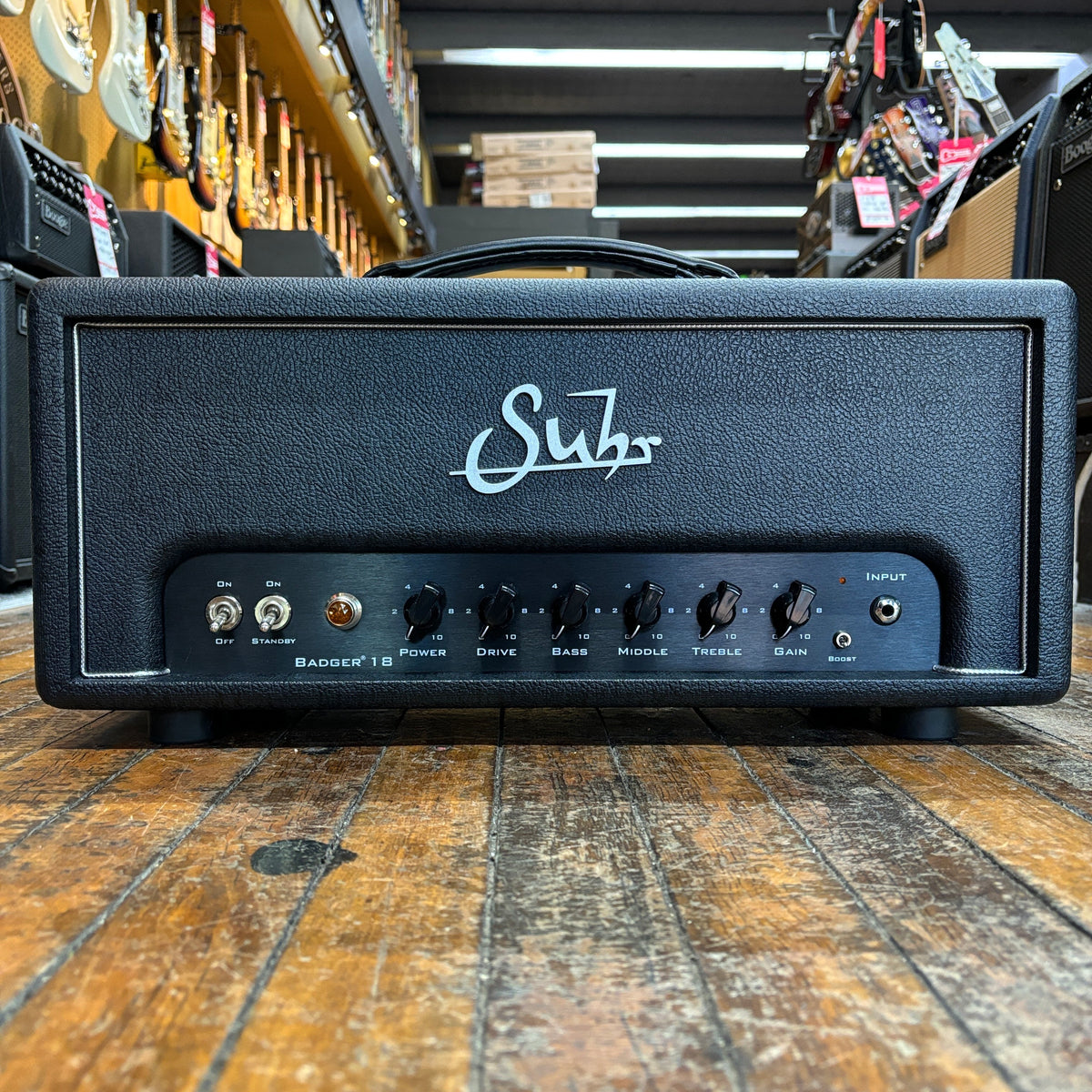 Suhr Badger 18 18-Watt Tube Guitar Amp Head w/Footswitch, Cover – Music ...