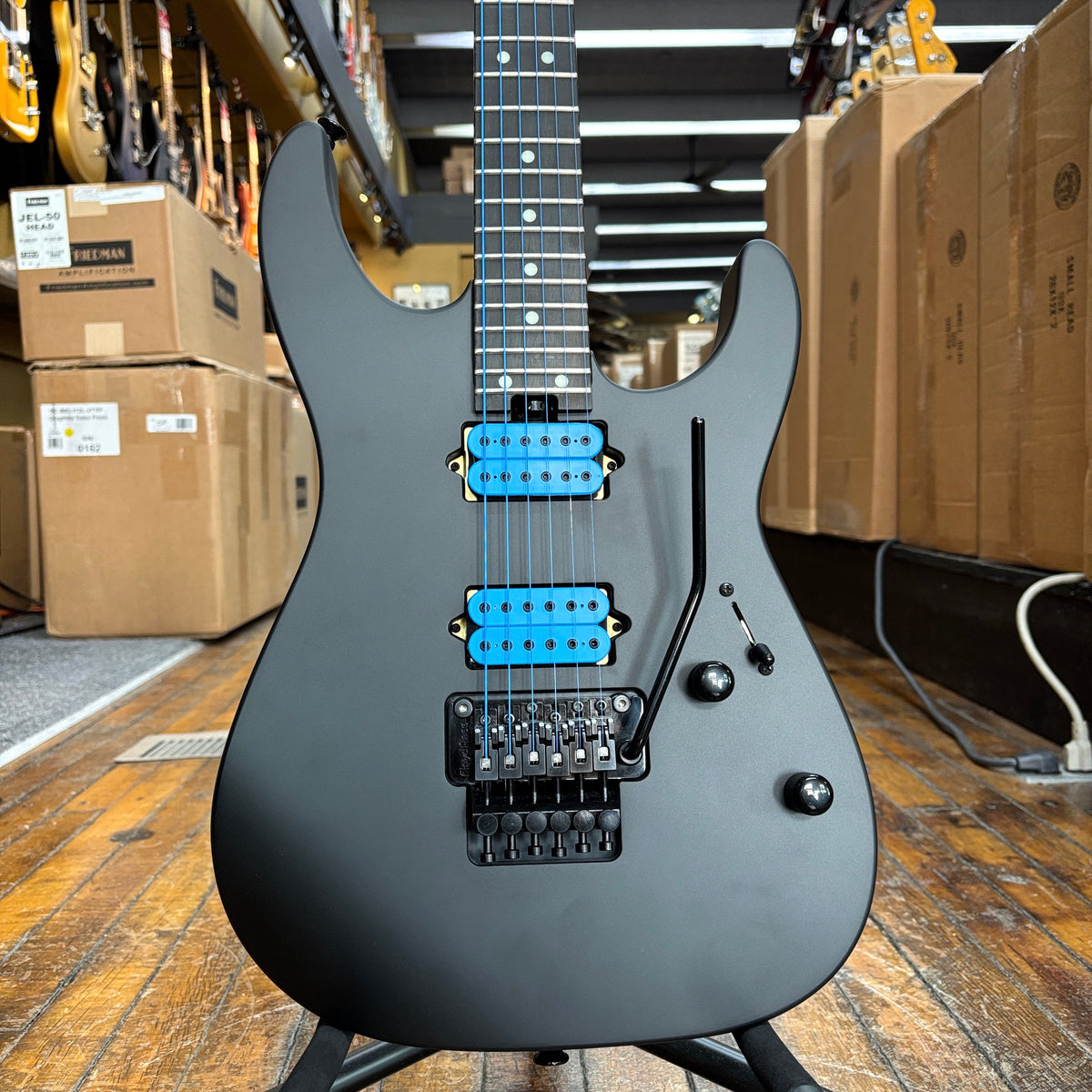Charvel USA Custom Shop DK24 2H FR Electric Guitar Blue on Black w/Har ...
