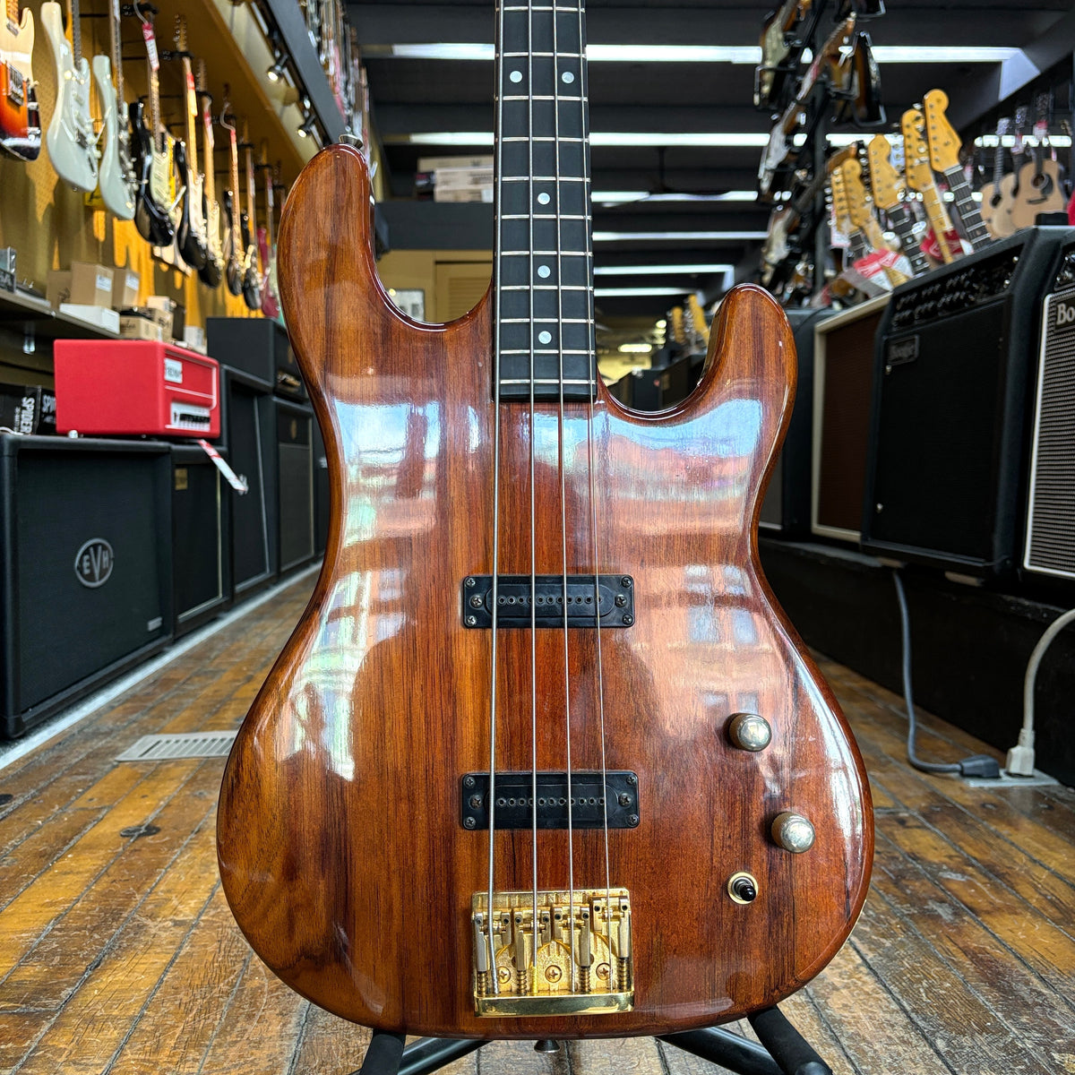 Carvin USA LB90 All-Koa Bass Guitar 1987 Natural w/Original Hard Case ...