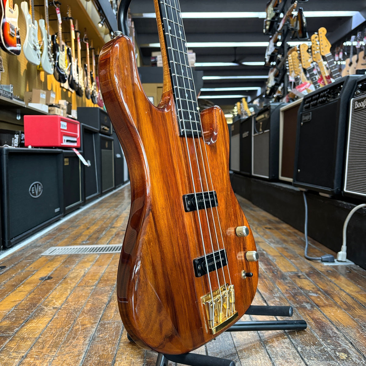 Carvin USA LB90 All-Koa Bass Guitar 1987 Natural w/Original Hard Case ...