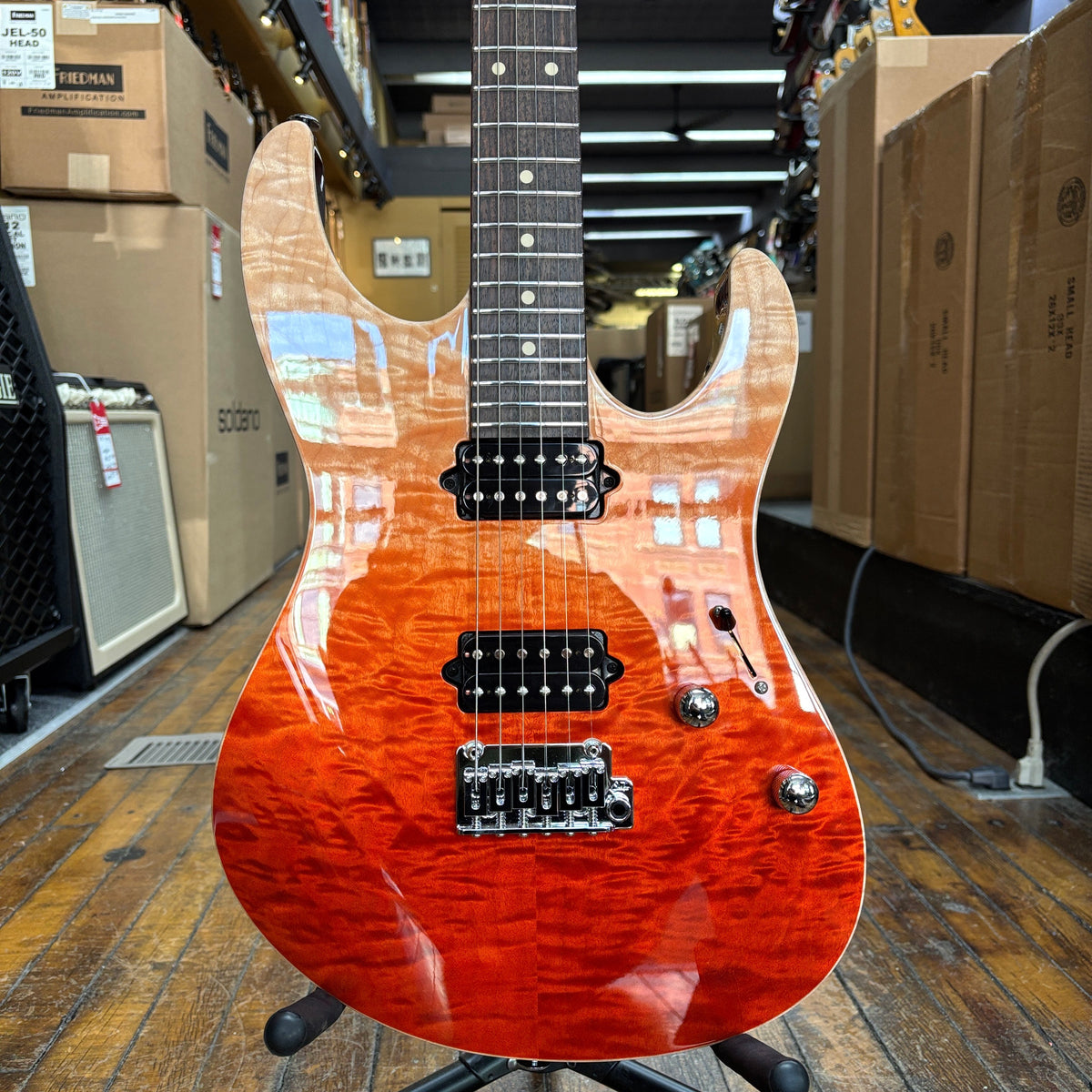Suhr Modern Set Neck Limited Edition Electric Guitar Orange Fade w/Har ...
