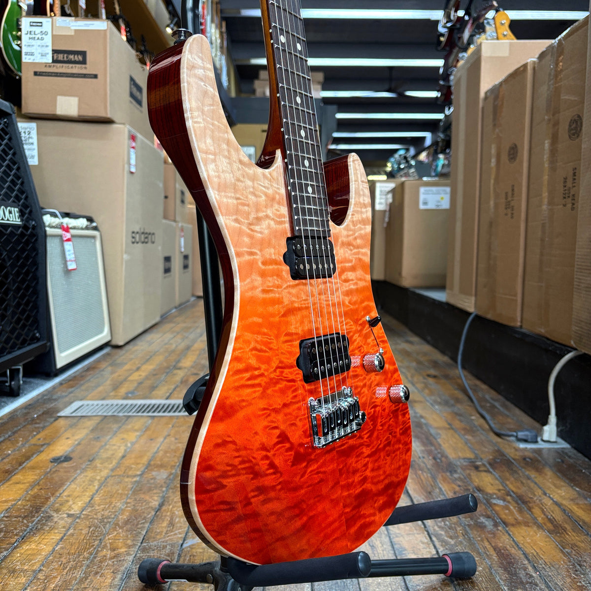 Suhr Modern Set Neck Limited Edition Electric Guitar Orange Fade w/Har ...