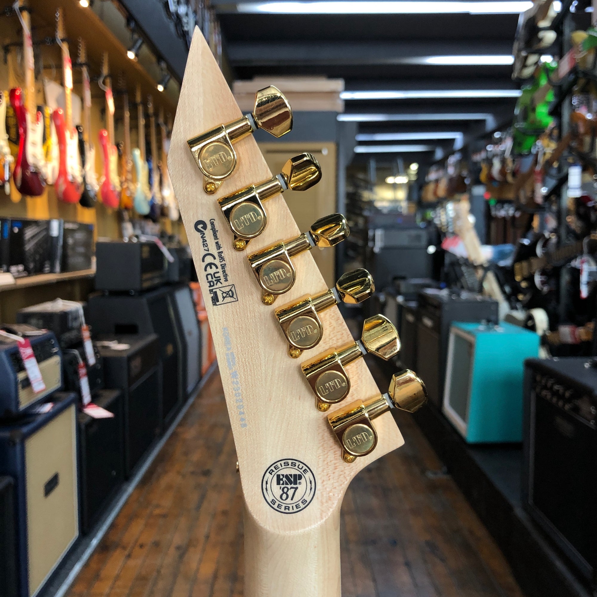 ESP LTD Mirage Deluxe '87 Electric Guitar Metallic Gold w/Floyd Rose ...