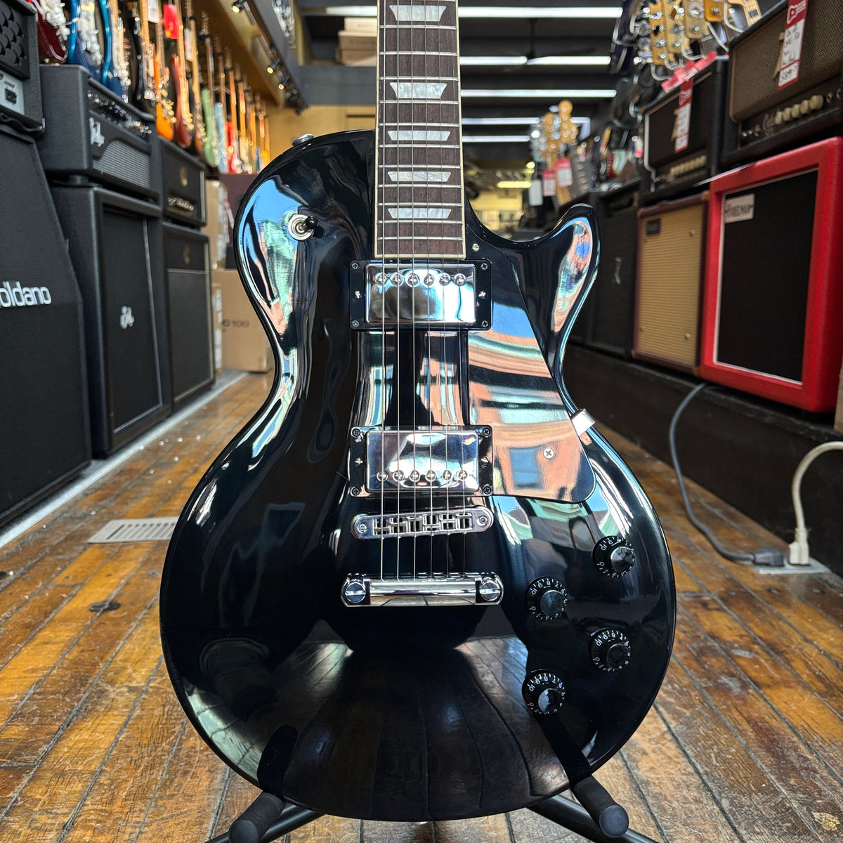 Gibson Les Paul Studio Electric Guitar Ebony w/Softshell Case – Music ...