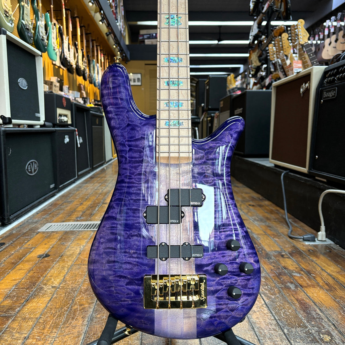 Spector USA Custom Shop NS-2 4-String Bass Guitar Deep Purple w/Hard C ...