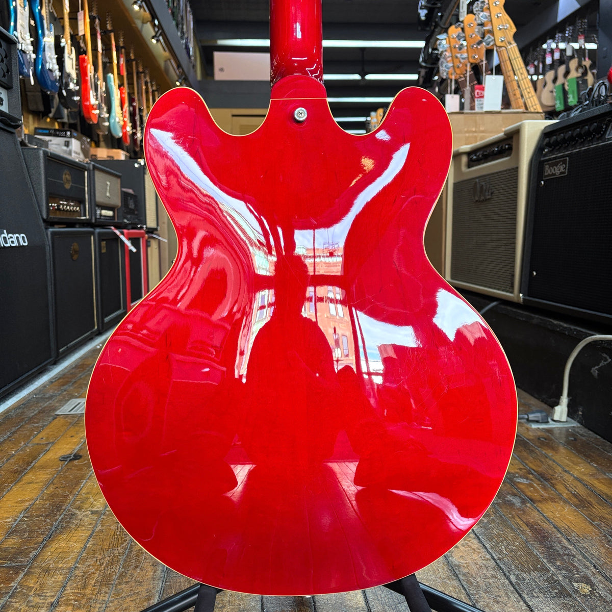 Burny RSA-65 Semi-Hollow Electric Guitar 2015 Cherry Red w/Gotoh Relic ...