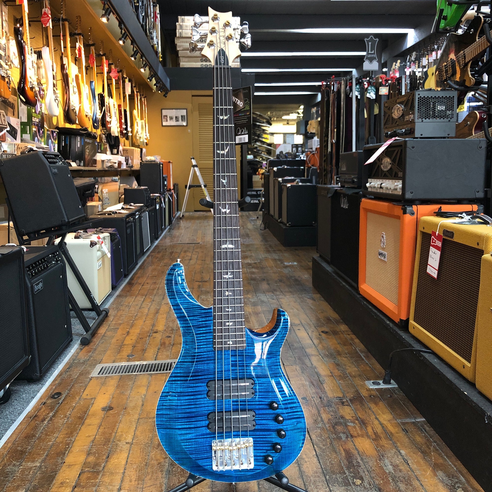 Paul Reed Smith Grainger 5-string Bass Guitar 2023 Blue Matteo w/10-To ...